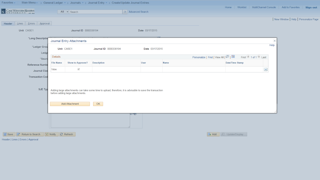 PeopleSoft - General Ledger- Creating a Journal | University Technology ... PeopleSoft - General Ledger- Creating a Journal | University Technology ...